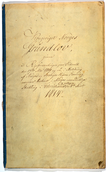 Writing the Norwegian constitution, 1814